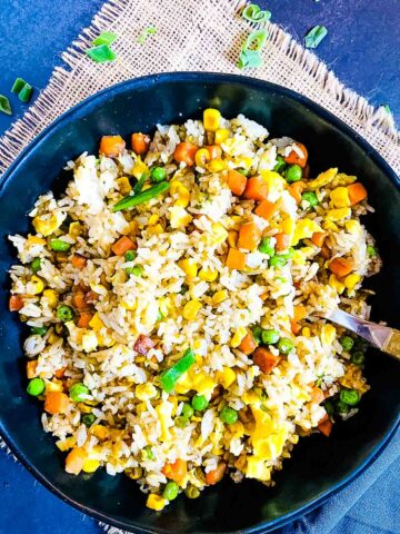 Fried Rice With Frozen Vegetables - Caramel and Spice