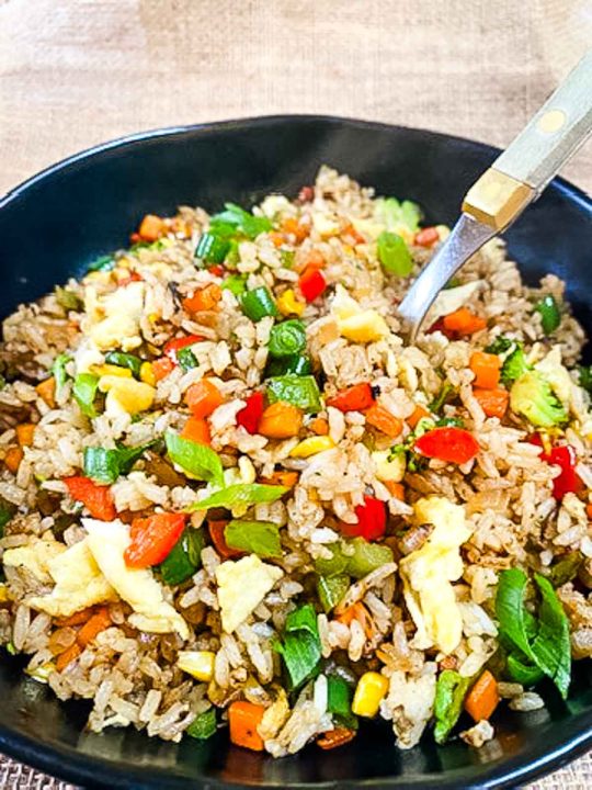 Fried Rice No Soy Sauce - Caramel and Spice